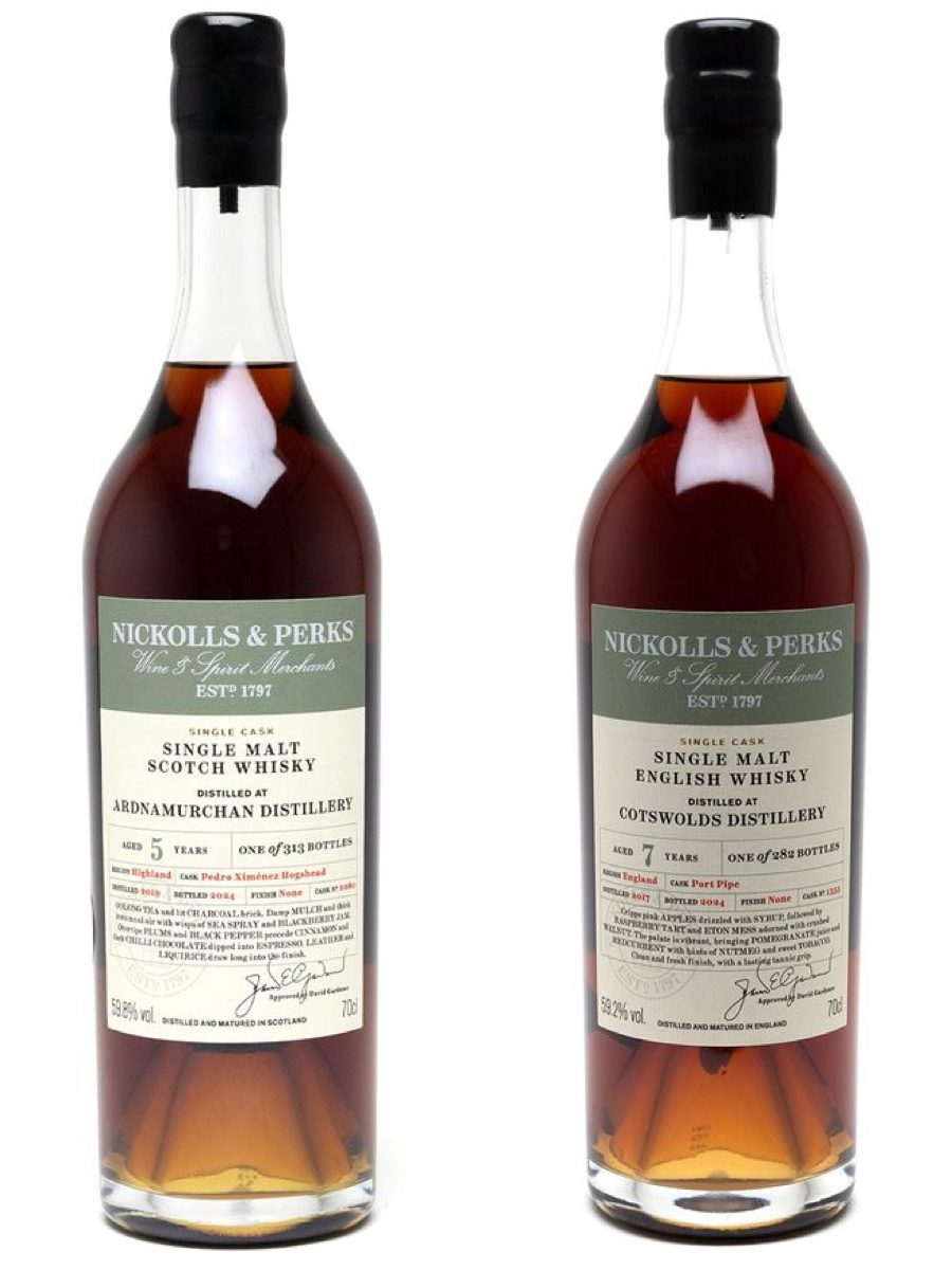 Nickolls & Perks Ardnamurchan 2019 Cask #2080 & Nickolls & Perks Cotsw ...
