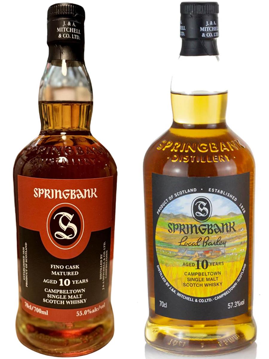 Springbank 10 Year Old Sherry Fino (2025 Release) & Springbank 10 Year ...