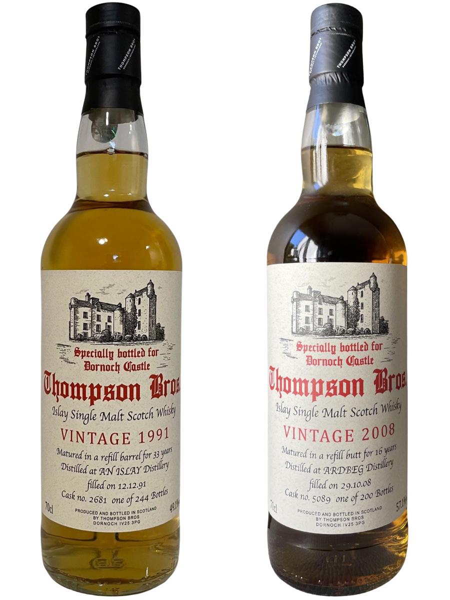 Thompson Bros Islay 1991 33yo Cask #2681 & Thompson Bros Ardbeg 16yo ...